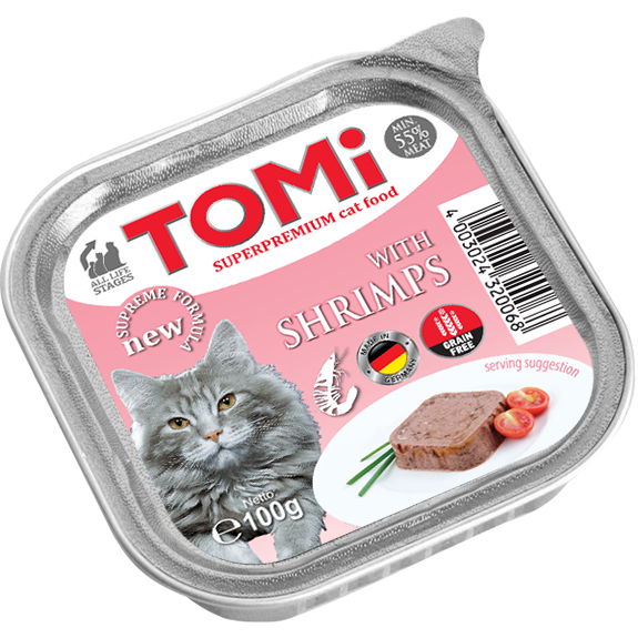 TOMi 100g aluminum bowl for cats – schrimps | TOMi
