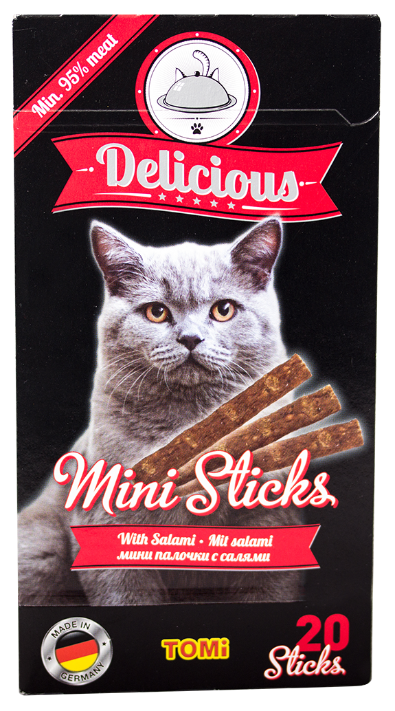 TOMi Delicious Mini Sticks with salami 20x2g | TOMi