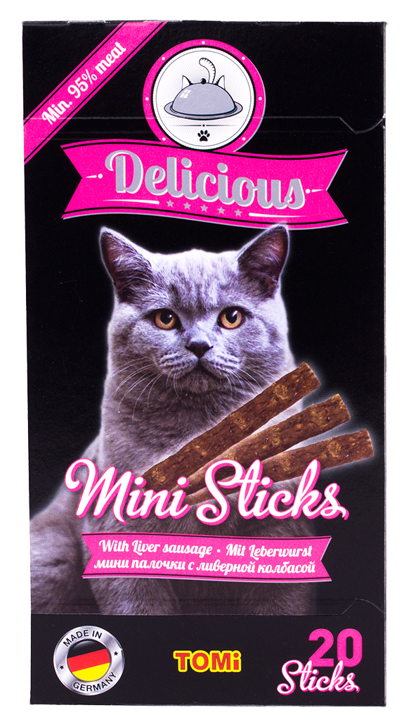 TOMi Delicious Mini Sticks with Liver sausage 20x2g | TOMi