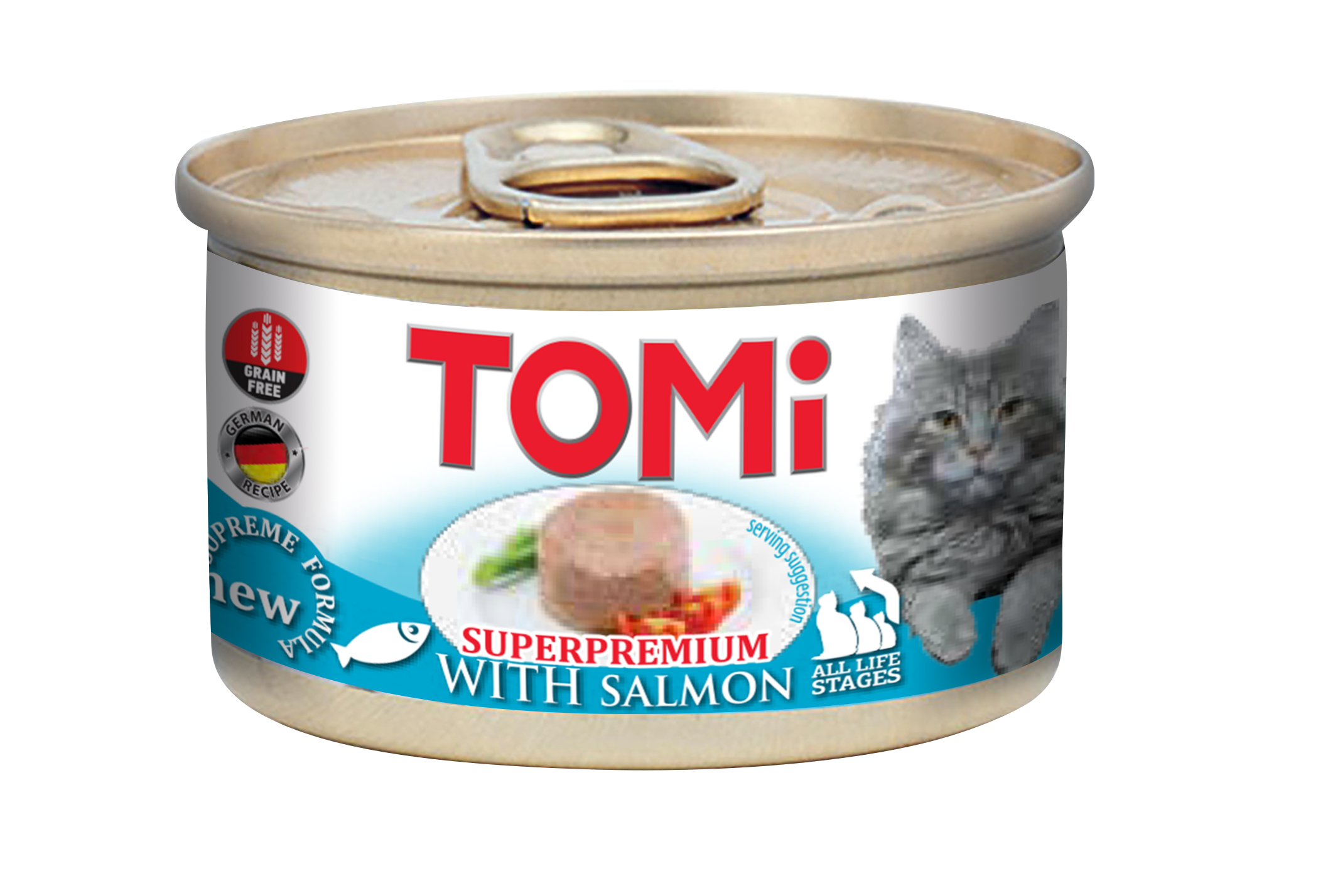 TOMi 85g cat food with salmon - TOMi