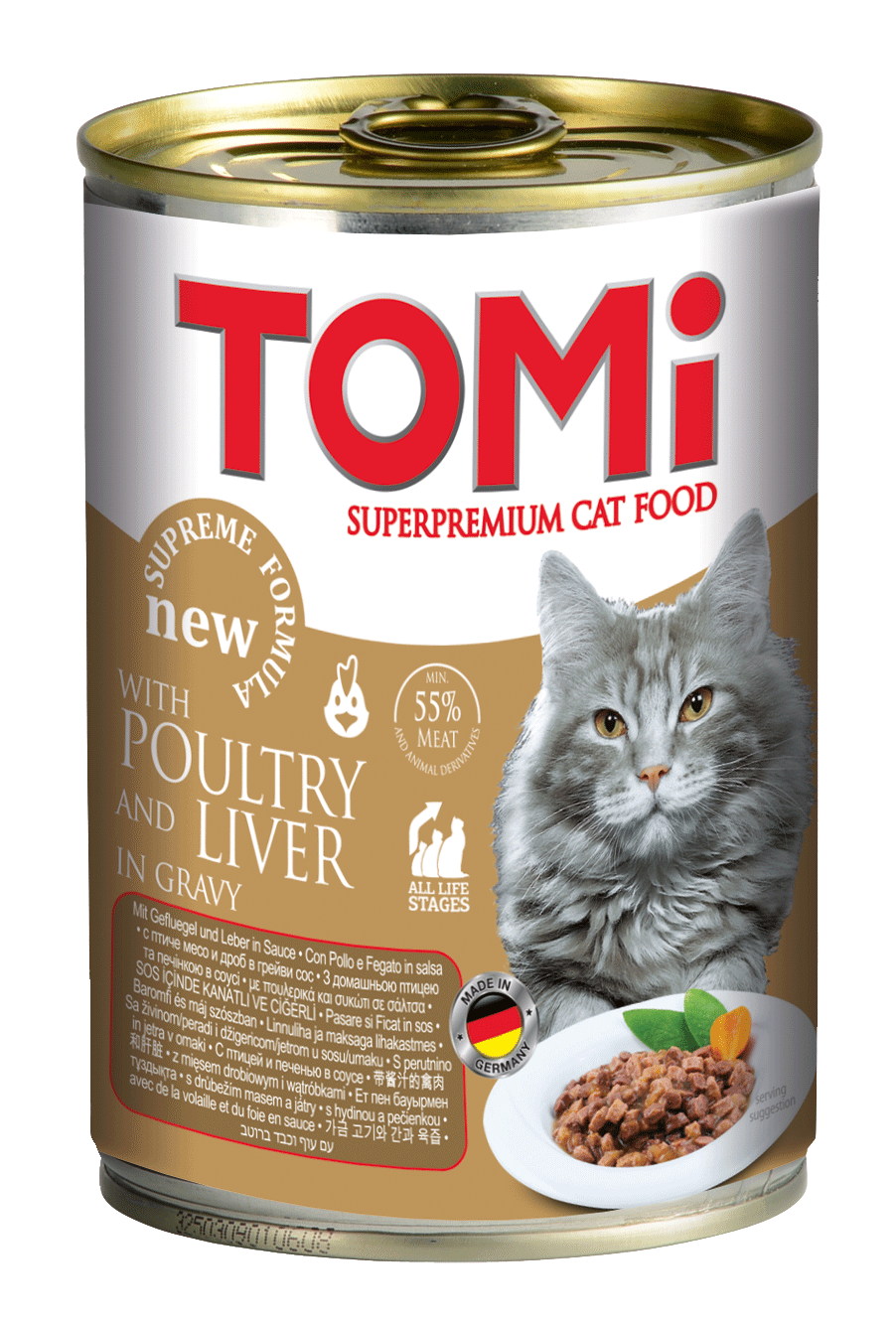 TOMi 400g can for cats -poultry and liver | TOMi