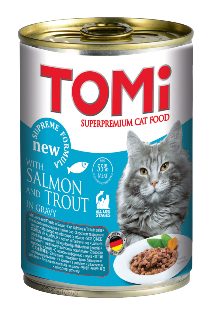 TOMi 400g can for cats - salmon and trout - TOMi